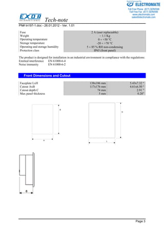 Exor cp01 r-04_specsheet | PDF