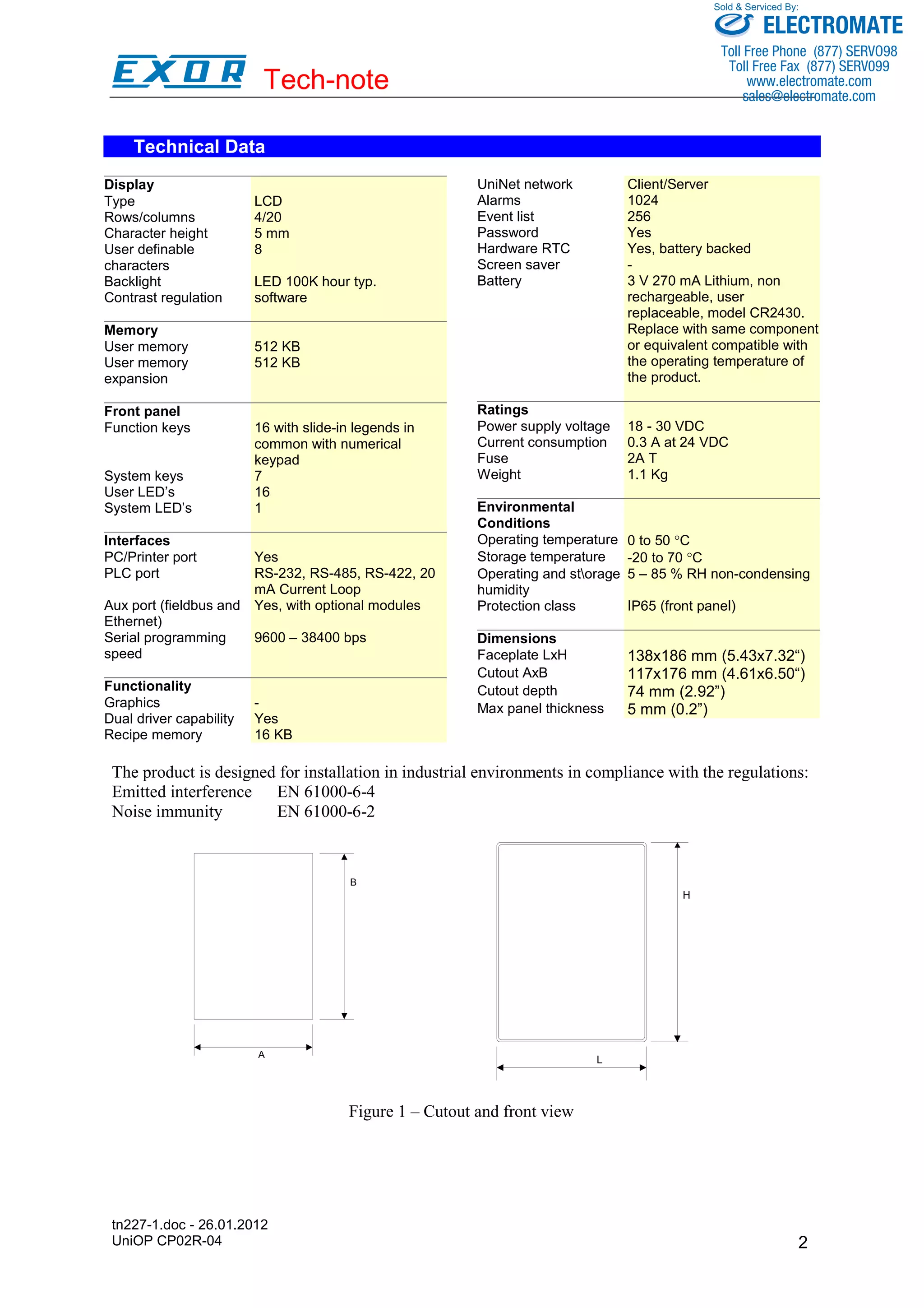 Exor cp02 r-04_specsheet | PDF