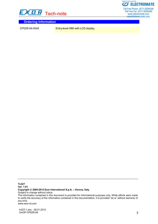 Exor cp02 r-04_specsheet | PDF