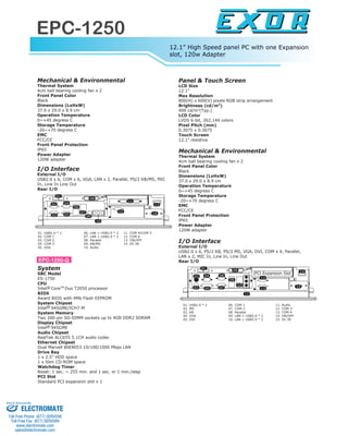 Exor epc 1250-datasheet | PDF
