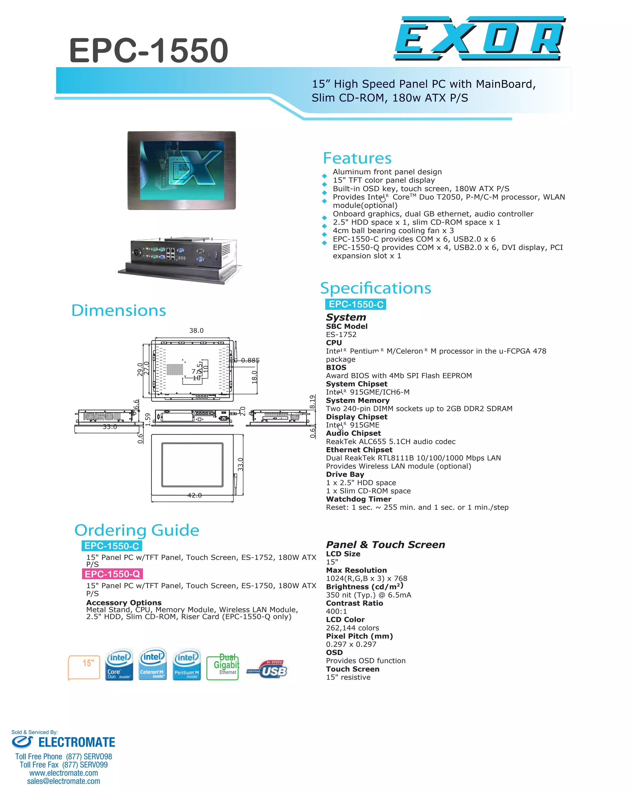 Exor epc 1550-datasheet | PDF
