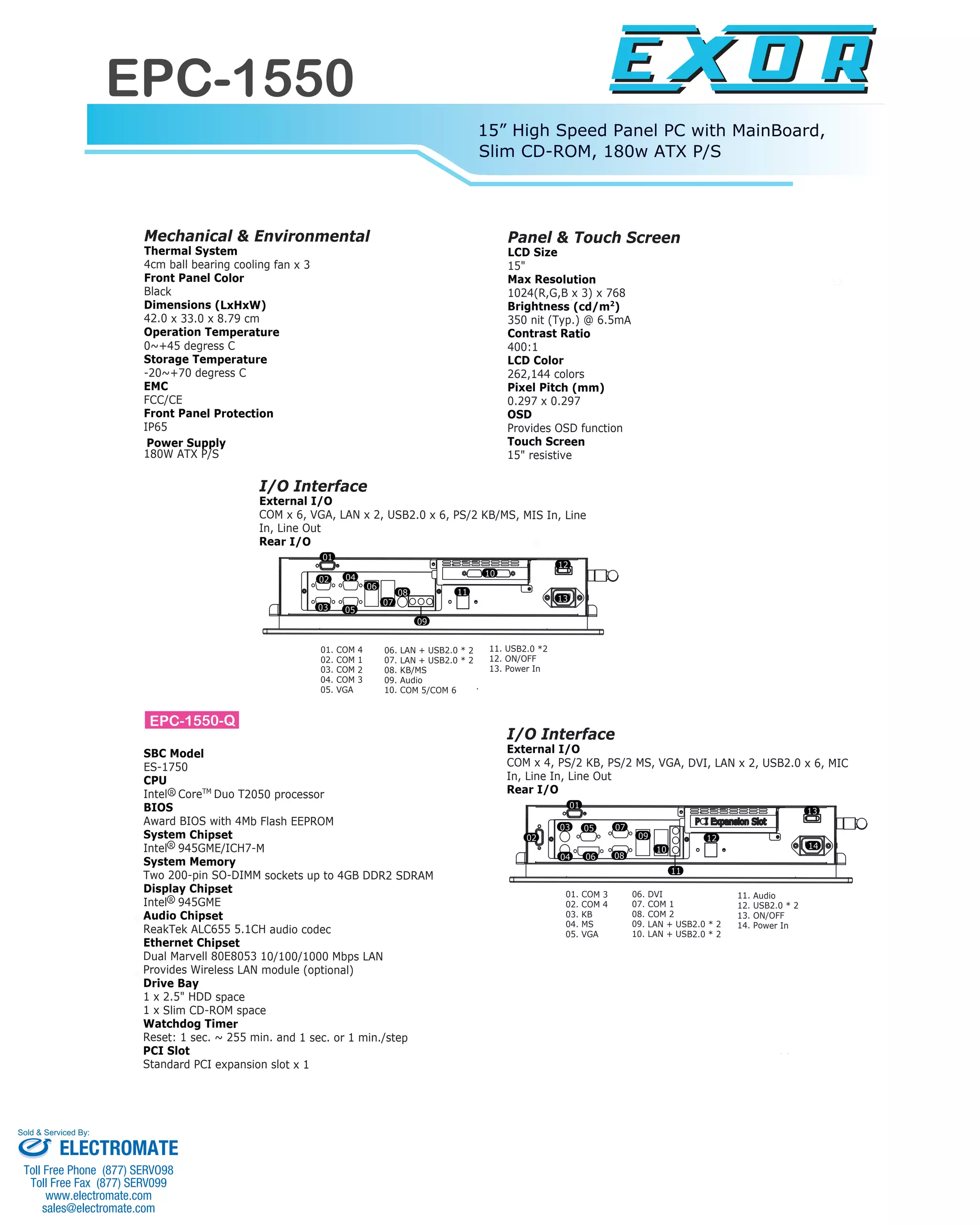 Exor epc 1550-datasheet | PDF