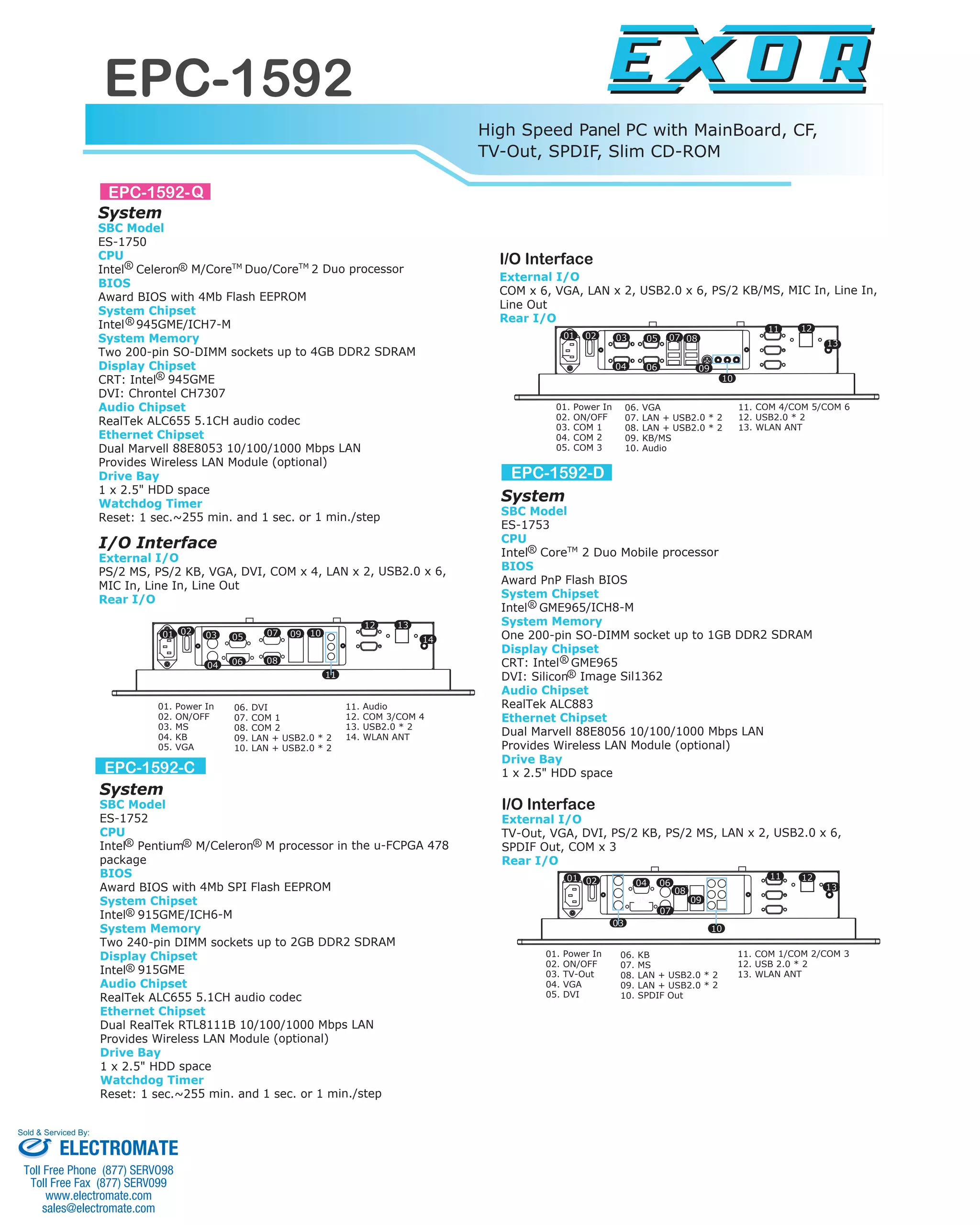 Exor epc 1592_Spec Sheet | PDF