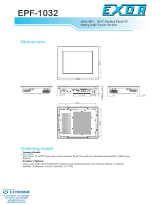 Exor epf 1032_Spec Sheet