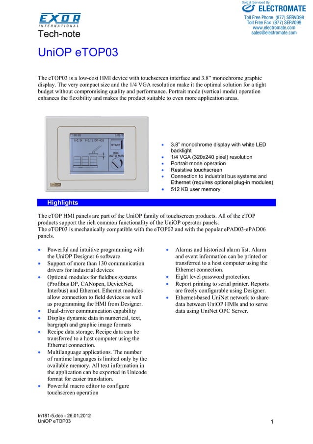 Exor e top03_specsheet | PDF | Consumer Electronics | Technology ...