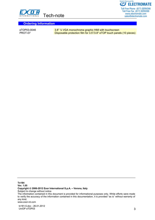 Exor e top03_specsheet | PDF | Consumer Electronics | Technology ...