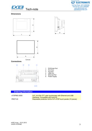 Exor e top06c_specsheet | PDF