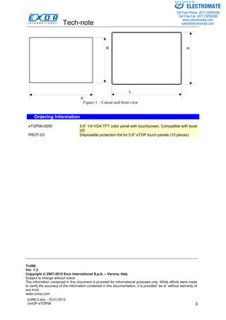 Exor e top06_specsheet | PDF