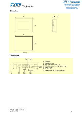 Exor e top506_specsheet | PDF | Computer Peripherals | Computing
