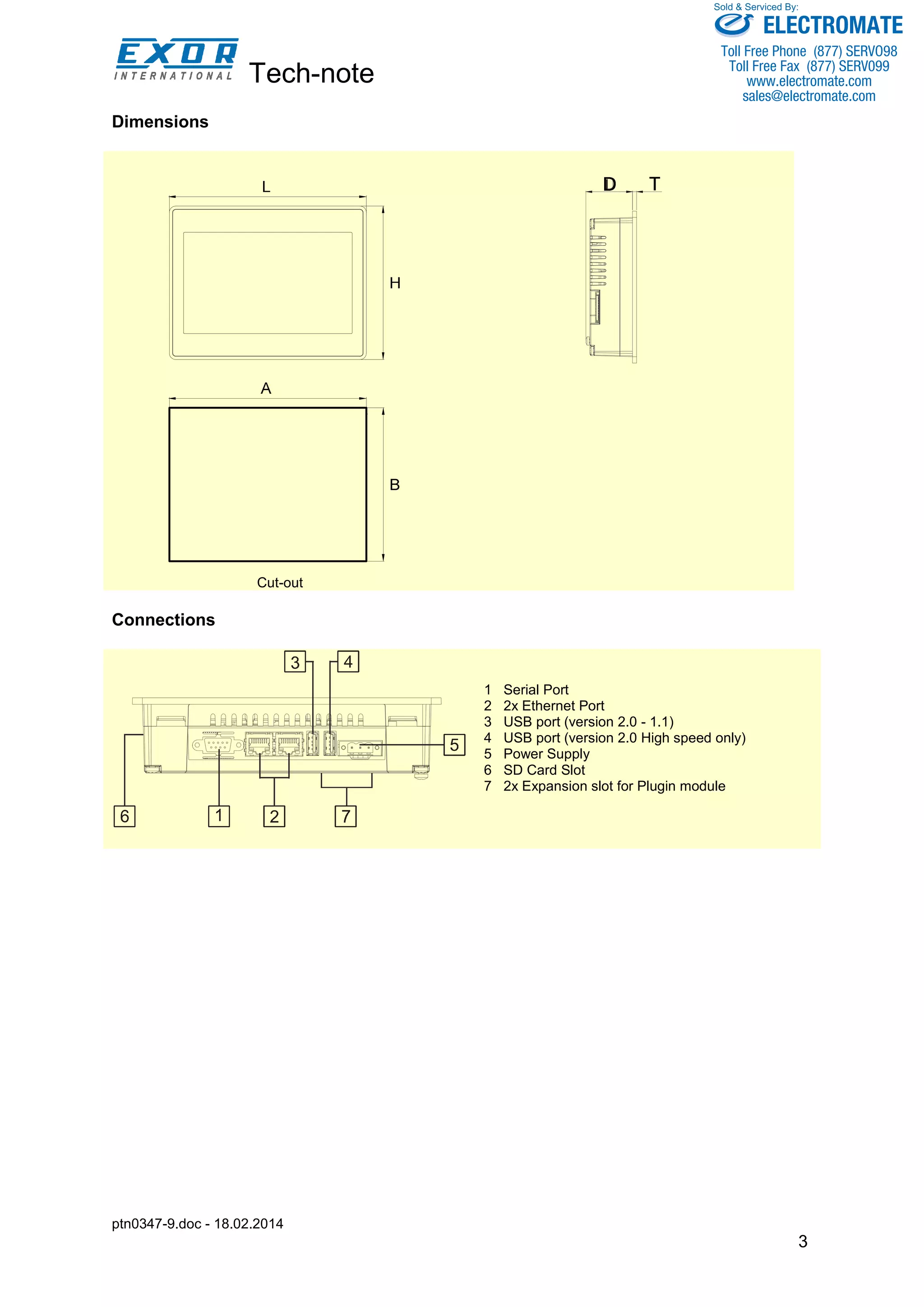 Exor e top507_specsheet | PDF