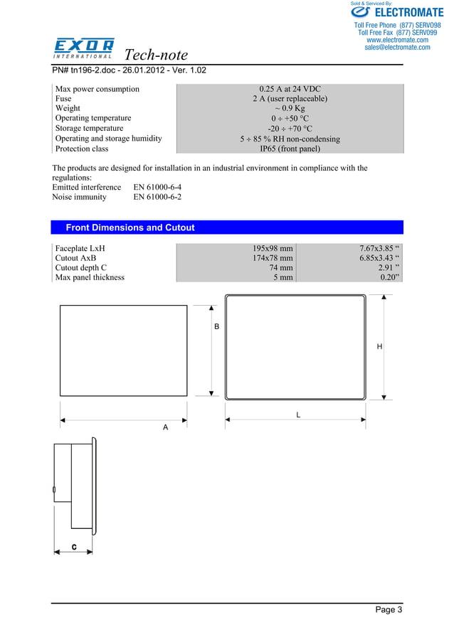 Exor md02 r-04_specsheet | PDF