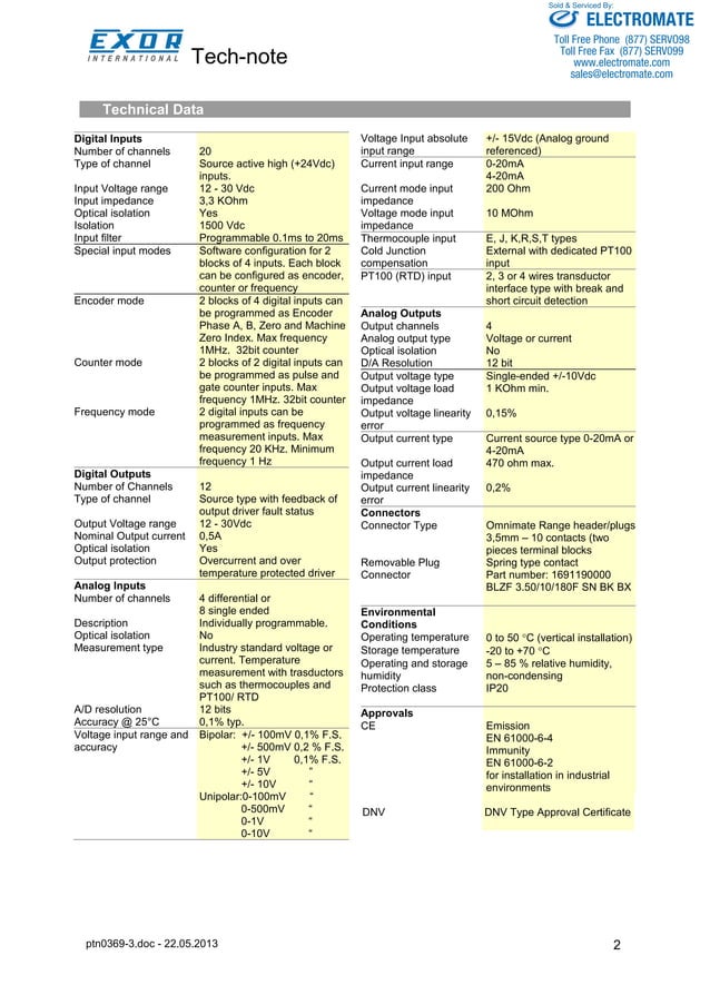 Exor plio03 oi_module_specsheet | PDF | Digital Audio | Computer ...
