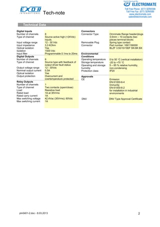 Exor plio06 oi_module_specsheet | PDF
