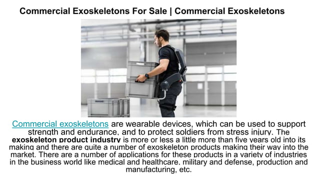 Exoskeleton Industry | PPTX