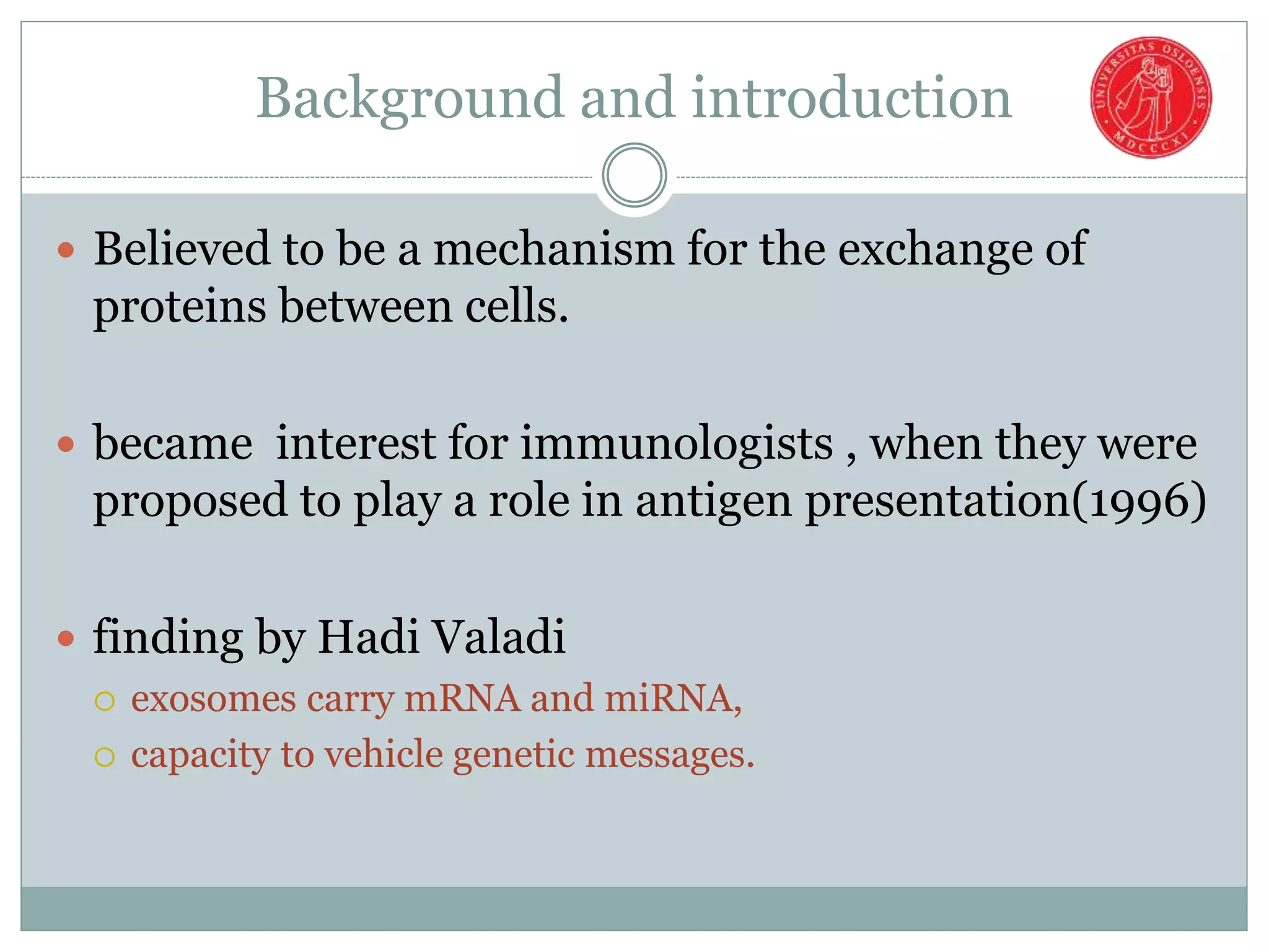 Exosome and cancer | PPTX