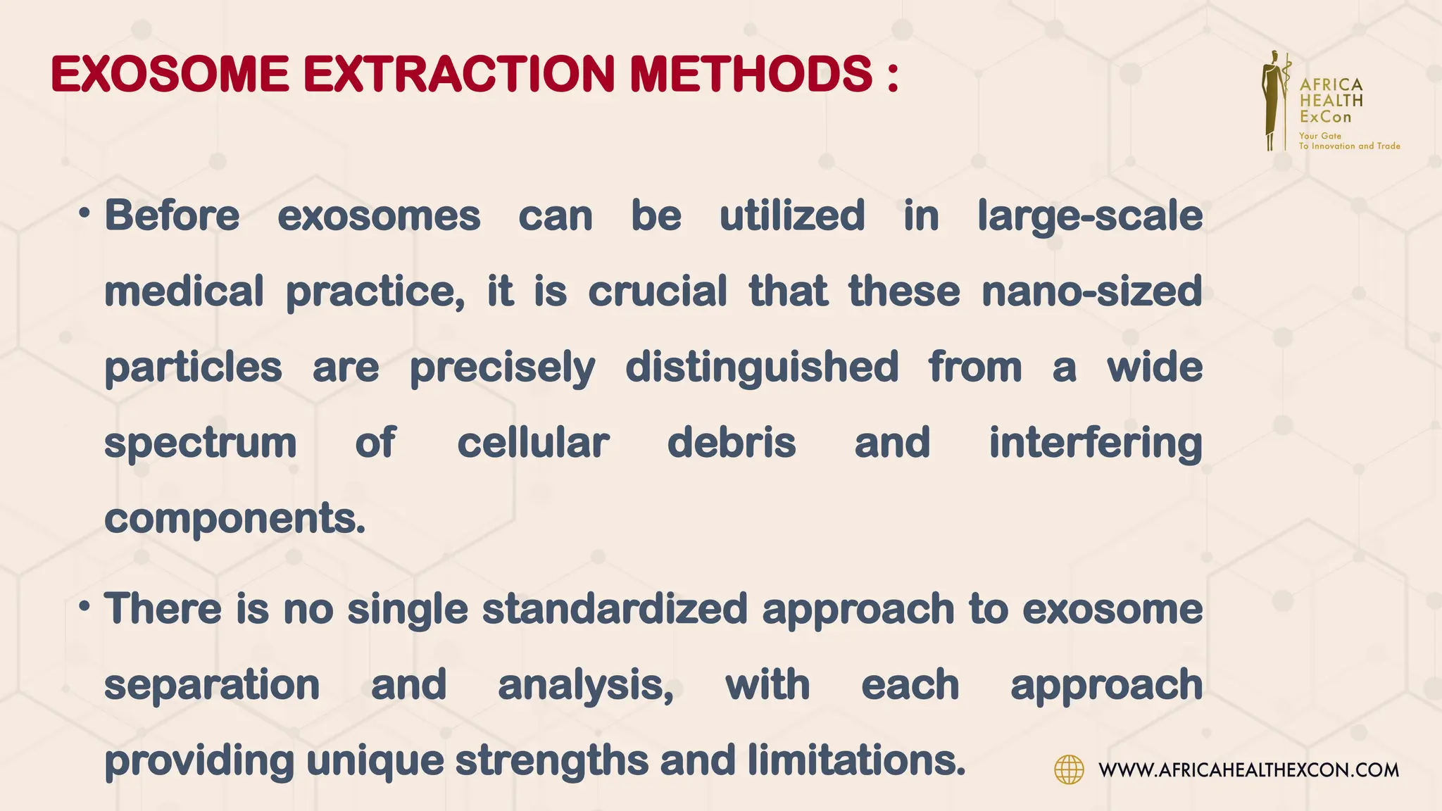 EXOSOMES-DISCOVERY-SEPARATION AND FUTUR USE IN DIAGNOSIS AND THERAPY ...