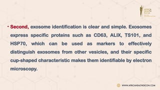 EXOSOMES-DISCOVERY-SEPARATION AND FUTUR USE IN DIAGNOSIS AND THERAPY | PPTX | Biological ...