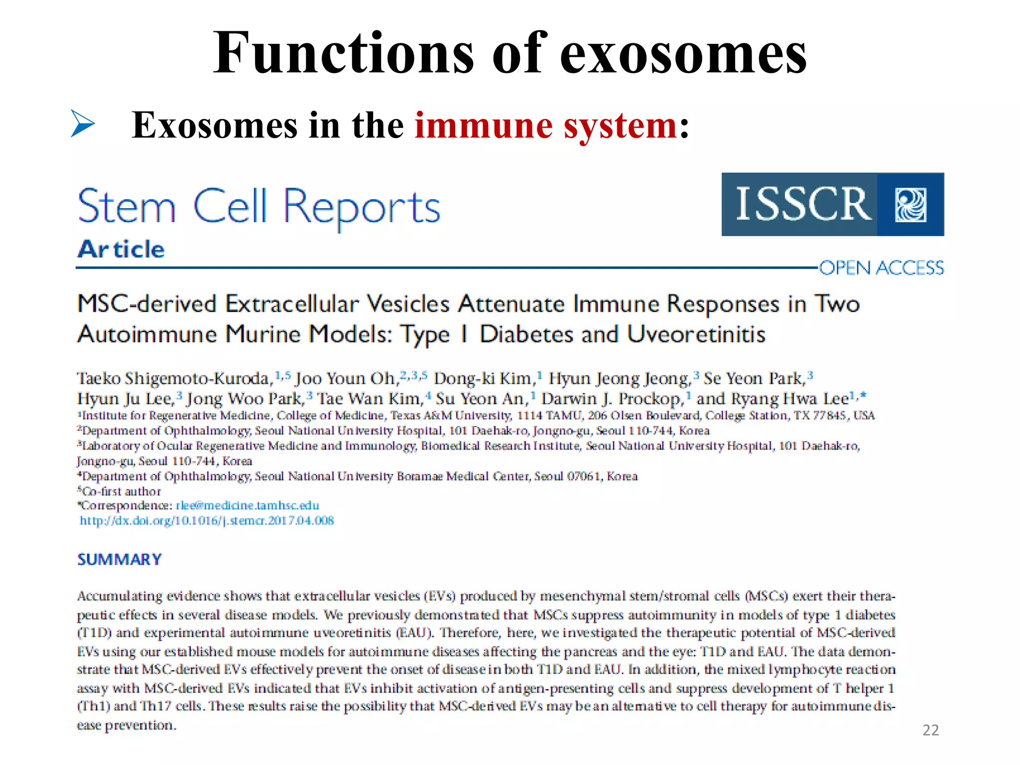 An overview of EXOSOMES, Clinical Based Aporoach | PDF