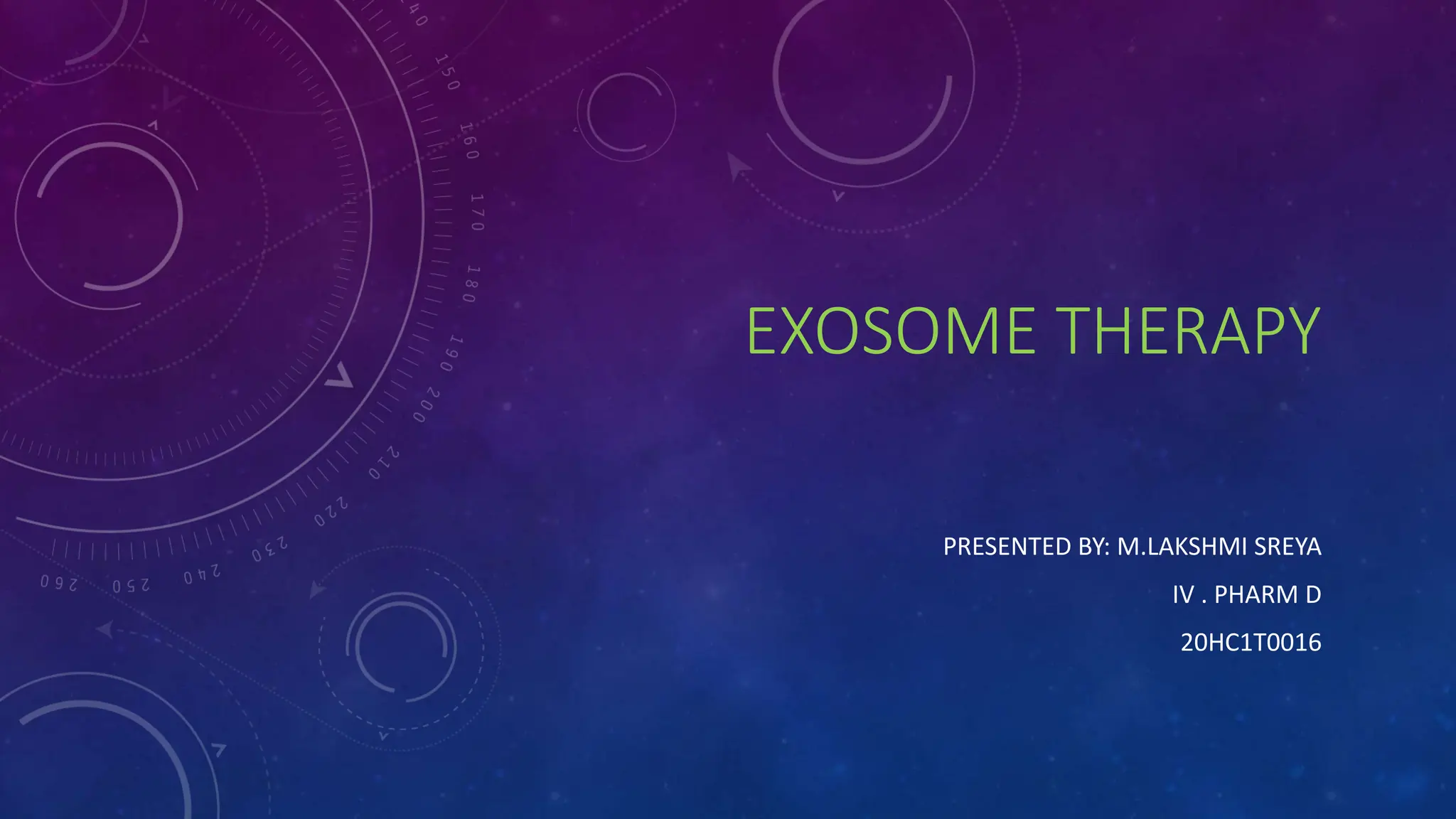 exosome therapy. A new frontier in regenerative medicine | PPTX