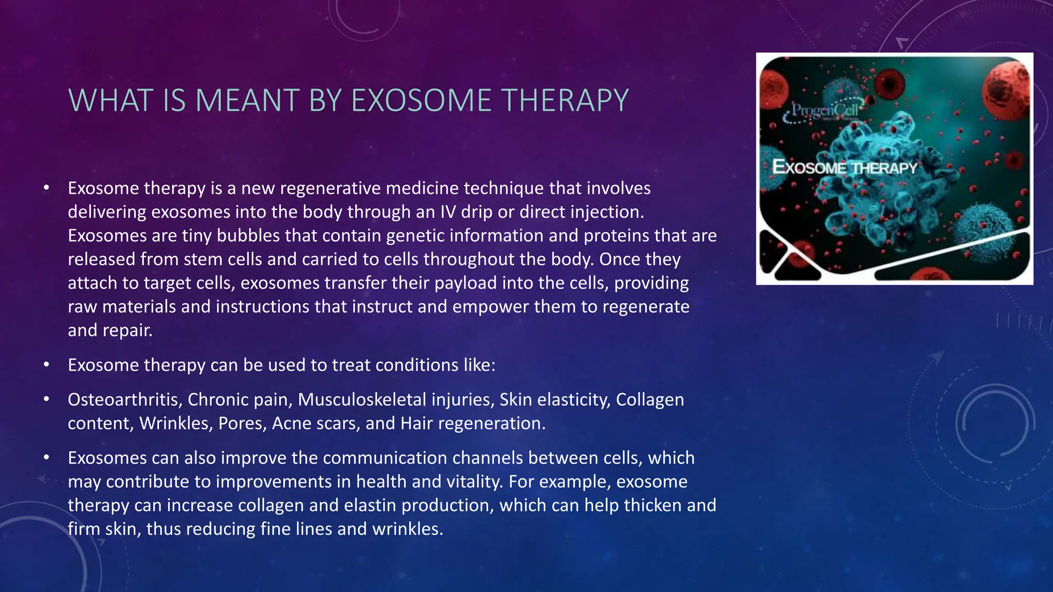 exosome therapy. A new frontier in regenerative medicine | PPTX