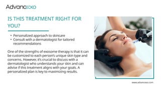 Exosome Therapy for Acne Scars, Lines, and Wrinkles | PPT