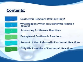 Exothermic reactions | PPTX