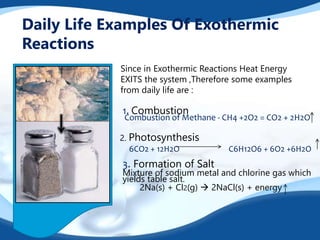 Exothermic reactions | PPTX