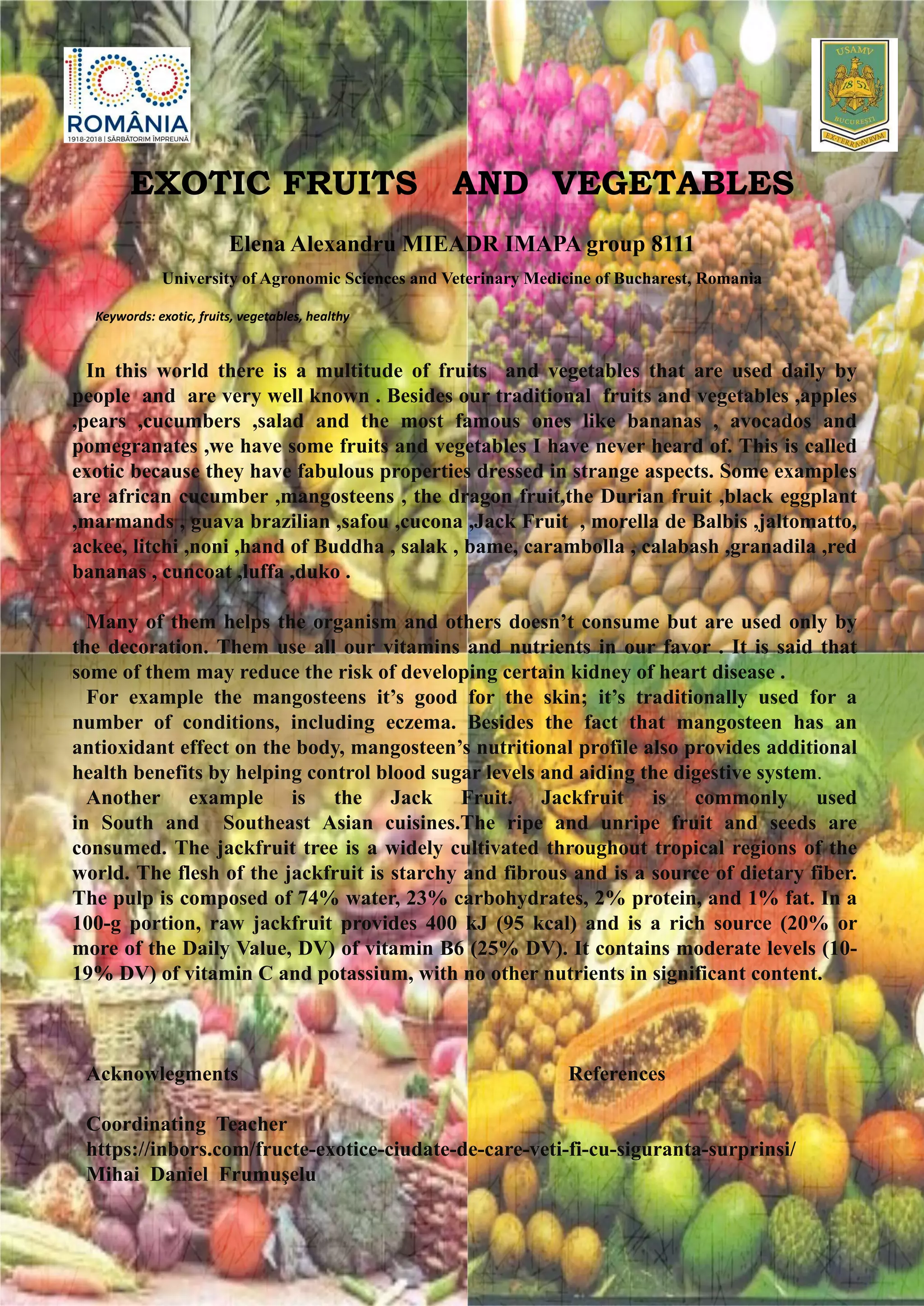 Exotic fruit and vegetables | PPTX