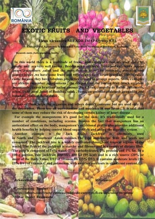 Exotic fruit and vegetables | PPTX