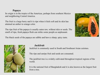 Exotic fruits and vegetables | PPTX