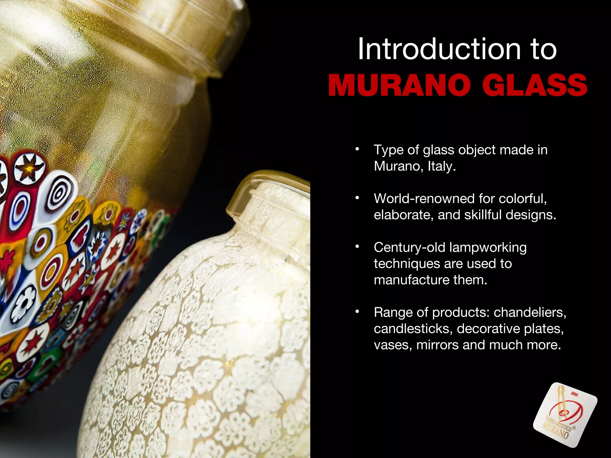 Exotic murano glass murrine collection | PPT