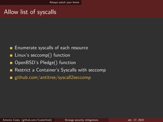 Strange security mitigations | PPT