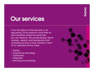 Exova in Aerospace general introduction | PDF