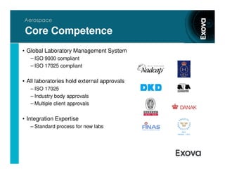 Exova in Aerospace general introduction | PDF