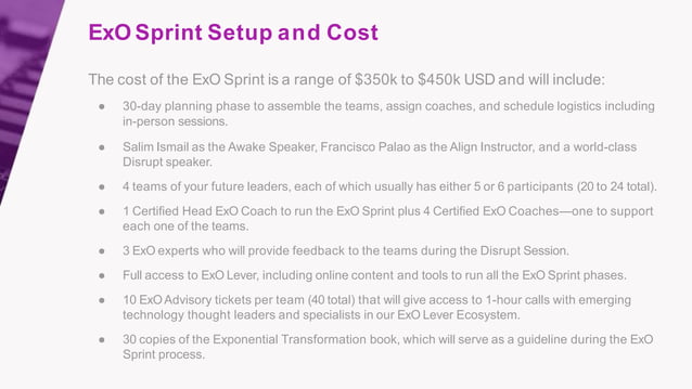 ExO Works Sprint - proposal template | PPT
