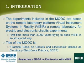 Supporting a MOOC on Electronics with VISIR | PPTX