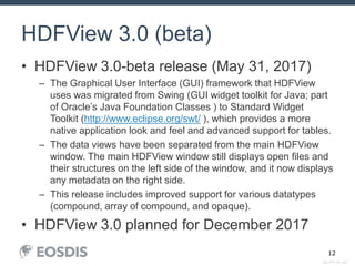 Hierarchical Data Formats (HDF) Update | PPT