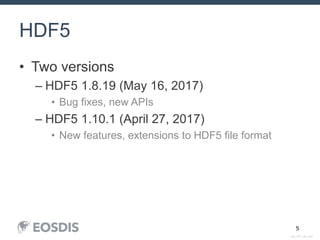 Hierarchical Data Formats (HDF) Update | PPT