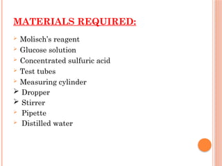identification of carbohydrates using tests | PPT