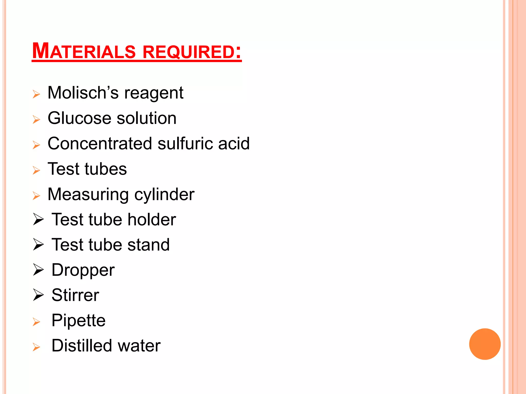 Molisch's test | PPTX