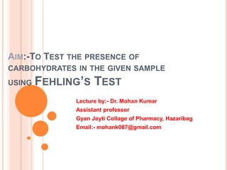 Fehling,s test | PPTX