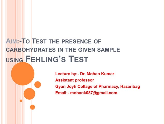 Fehling,s test | PPTX