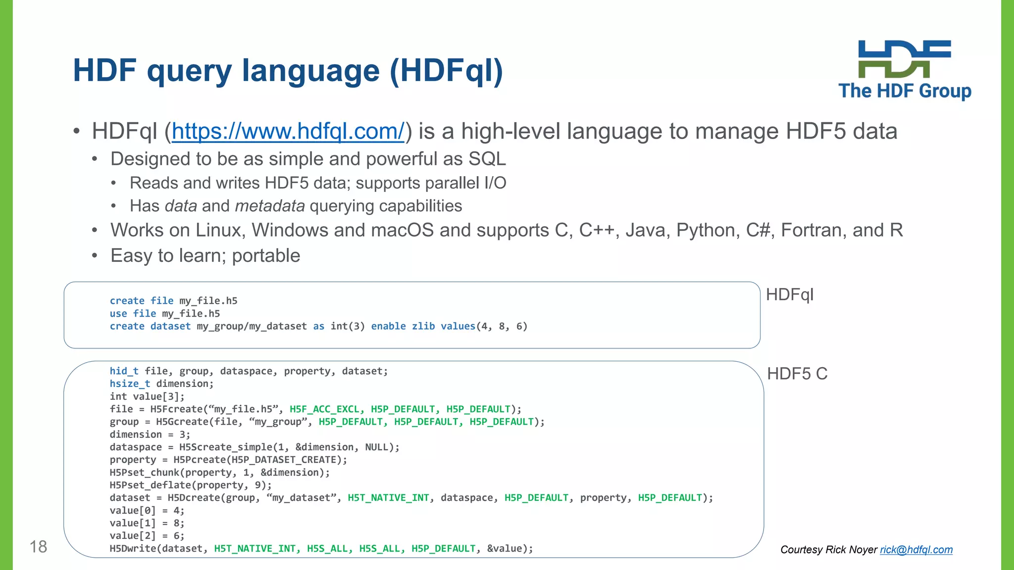 HDF5 and Ecosystem: What Is New? | PPT