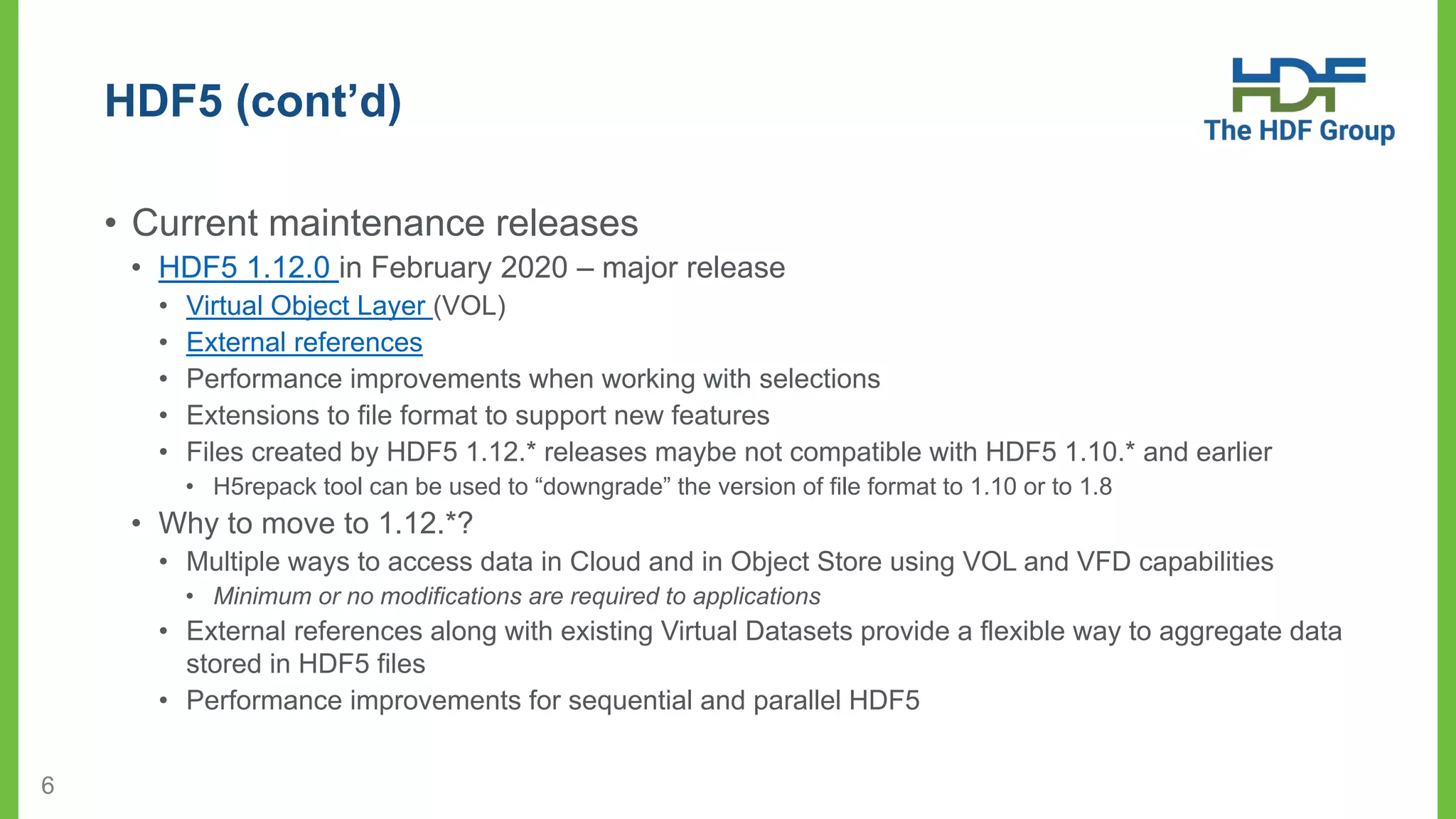 HDF5 and Ecosystem: What Is New? | PPT
