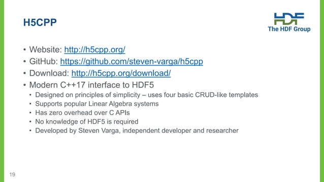 HDF5 and Ecosystem: What Is New? | PPT