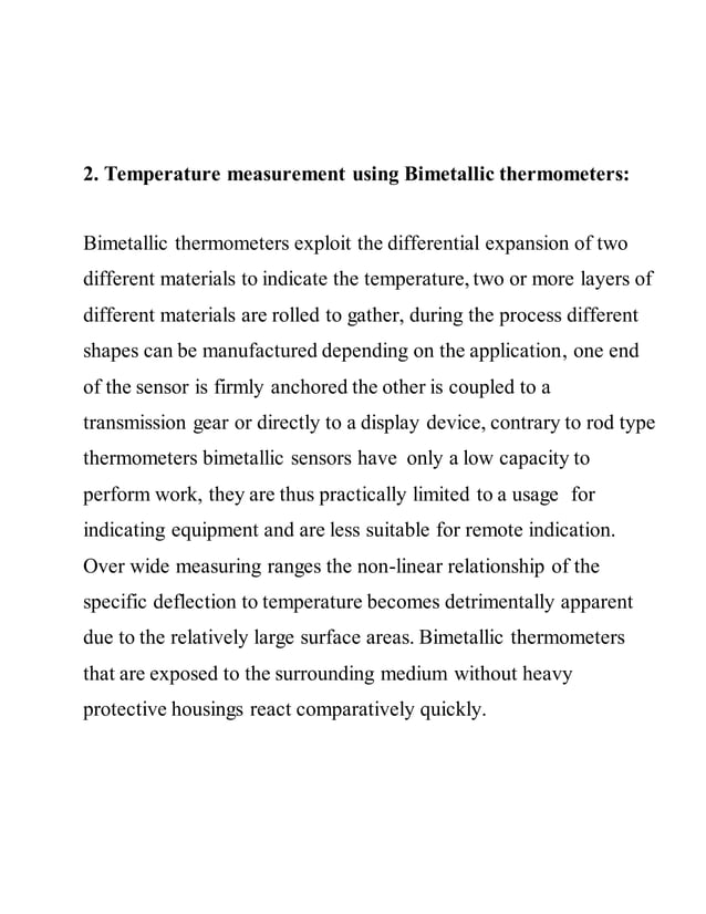 Temperature measurements and Calibration by heating | PDF