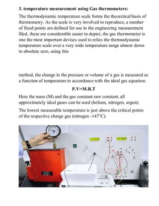 Temperature measurements and Calibration by heating | PDF