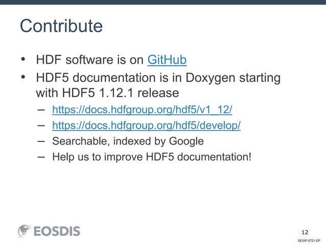 HDF - Current status and Future Directions | PPTX