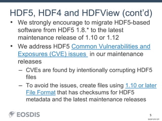 HDF - Current status and Future Directions | PPTX