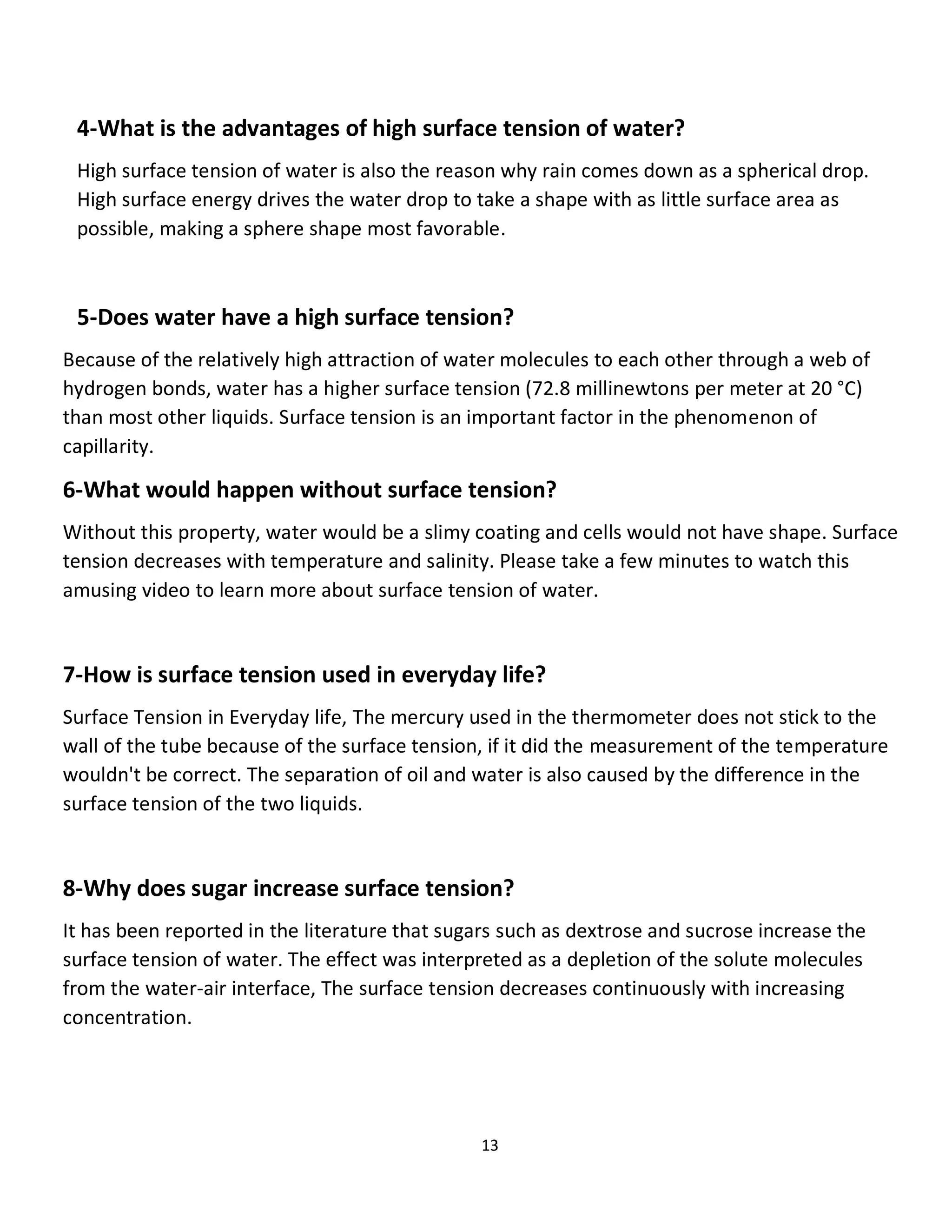 Surface Tension | PDF